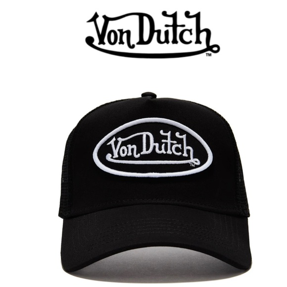 Von Dutch | Accessories | Nwt Von Dutch Black And White Classic Trucker ...